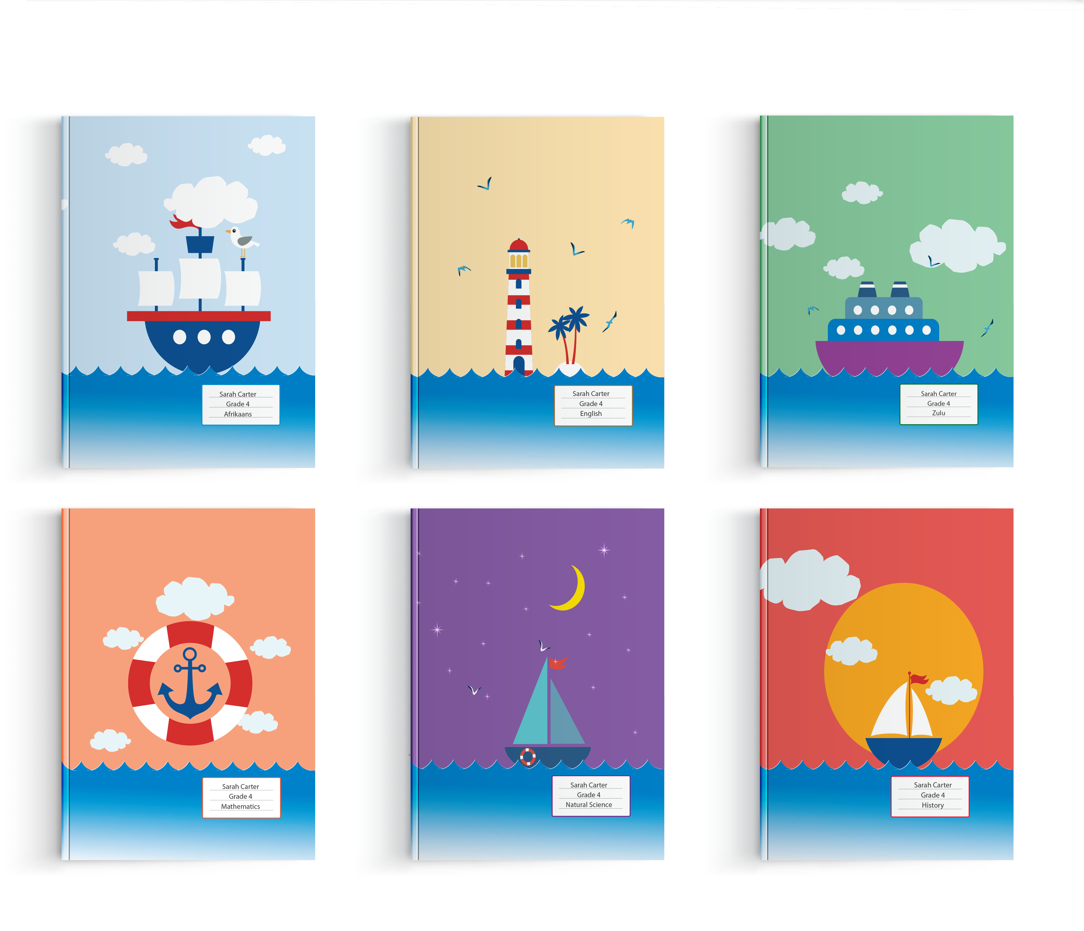 Marine Book Book Covers Pack Of 6 Print My Labels Marine Book Book Covers Pack Of 6 Print My Labels